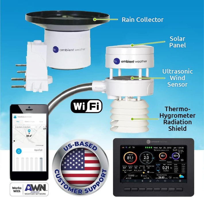 Ambient Weather WS-5000 Ultrasonic Professional Weather Station