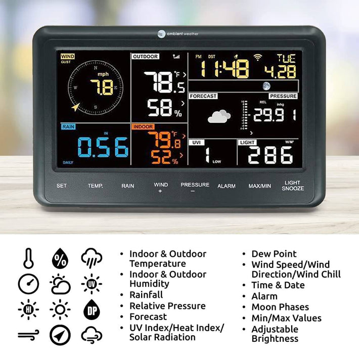 Ambient Weather WiFi Smart Weather Station WS-2902
